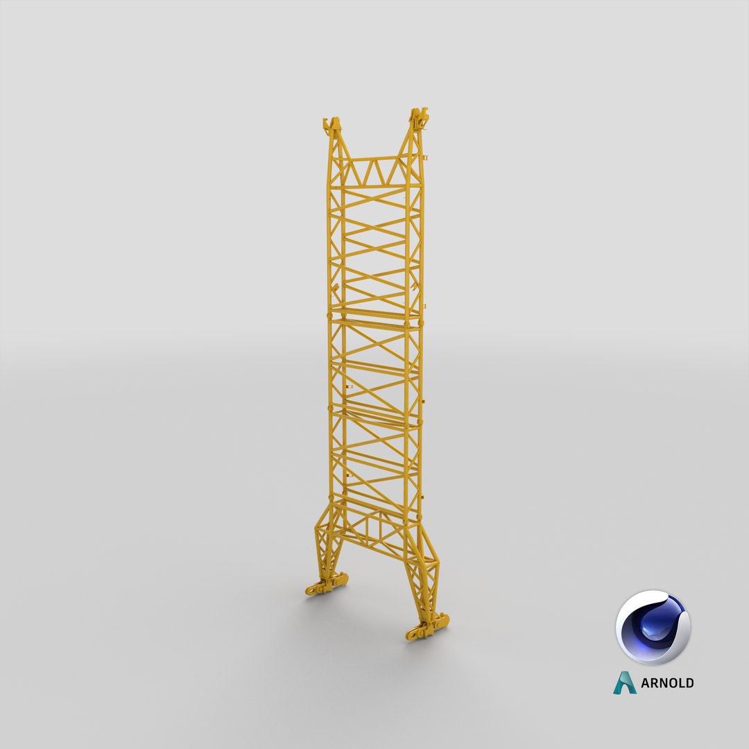 Crane Guiding Frame Floating Ballast Yellow Model - TurboSquid 2104718