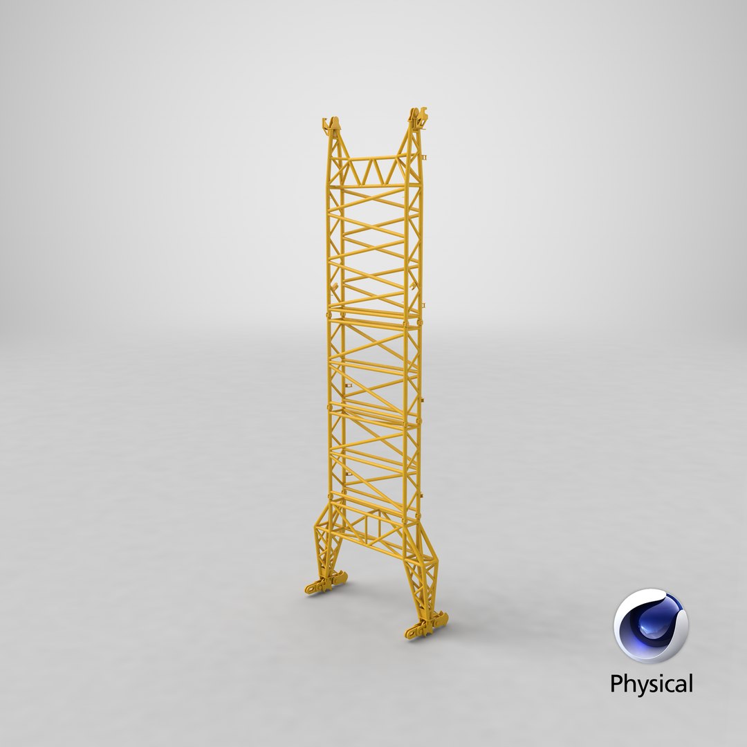 Crane Guiding Frame Floating Ballast Yellow Model - TurboSquid 2104718