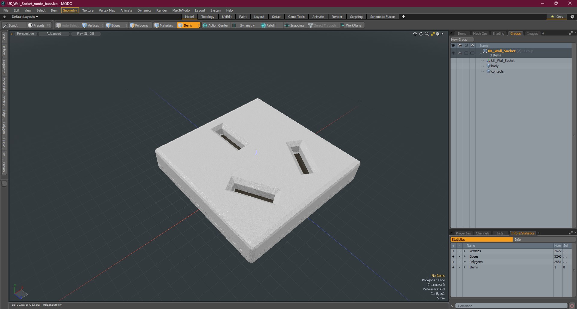 UK Wall Socket 3D Model - TurboSquid 2249992