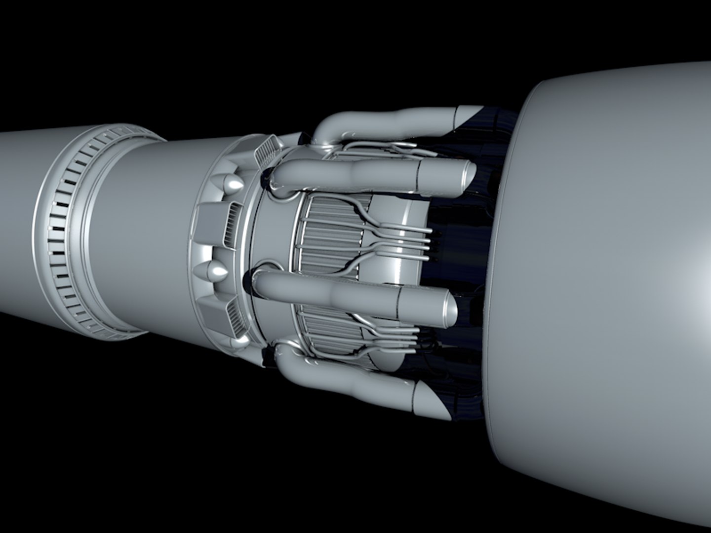 Jet Engine Turbine 3d 3ds