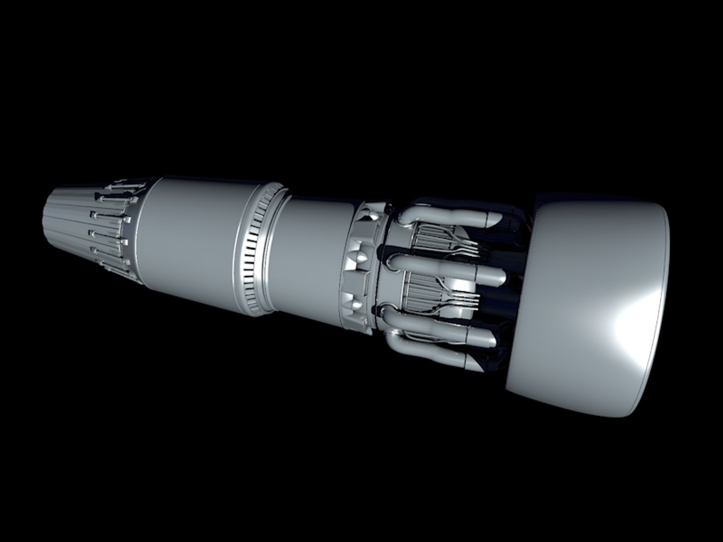 Jet Engine Turbine 3d 3ds