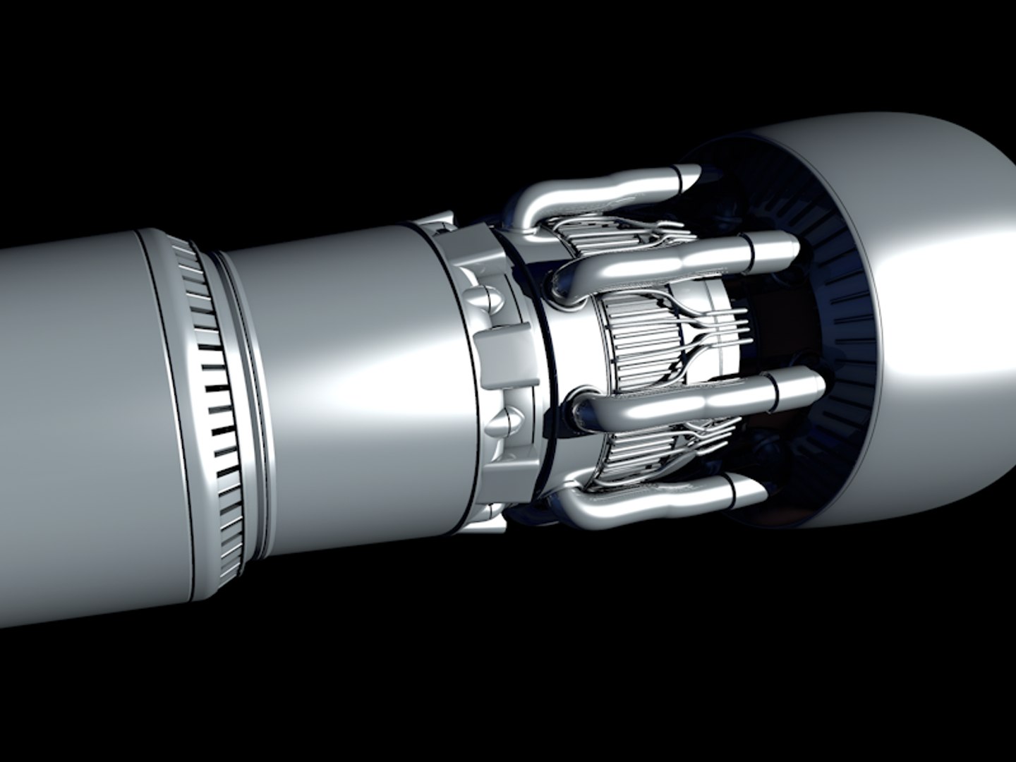 Jet Engine Turbine 3d 3ds