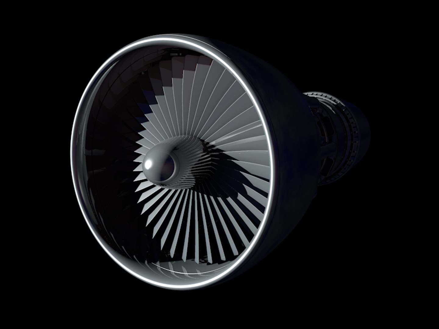 Jet Engine Turbine 3d 3ds