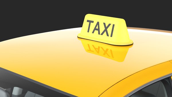 Generic yellow taxi rigged 3D - TurboSquid 1496496