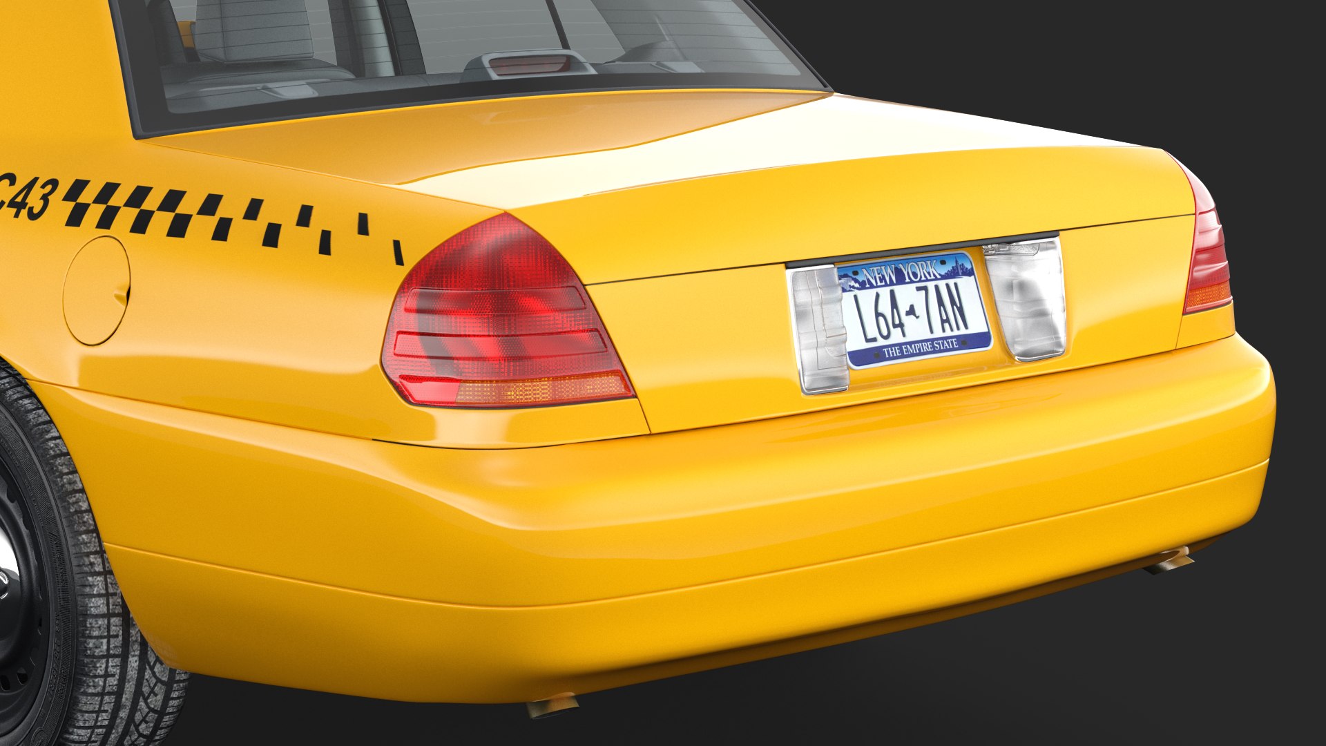 Generic yellow taxi rigged 3D - TurboSquid 1496496