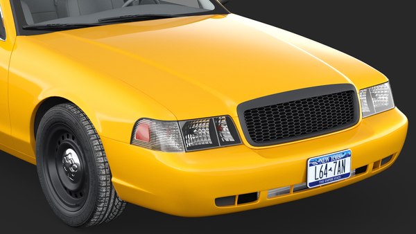 Generic yellow taxi rigged 3D - TurboSquid 1496496