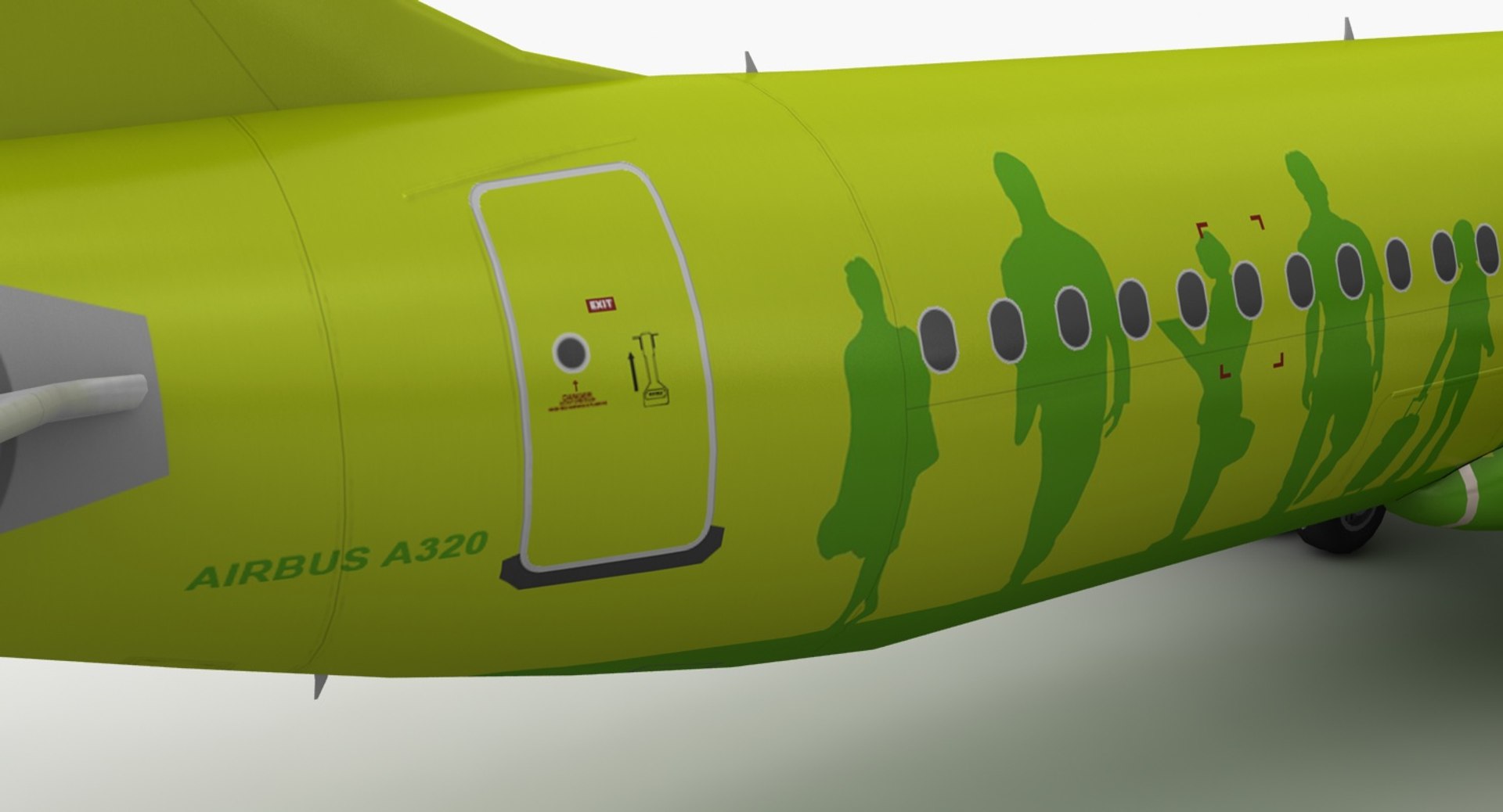 airbus a320 s7 airlines 3d model