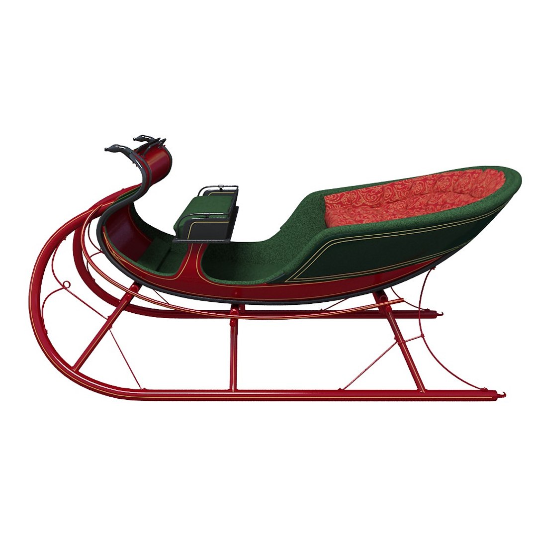 3dsmax sleigh cart