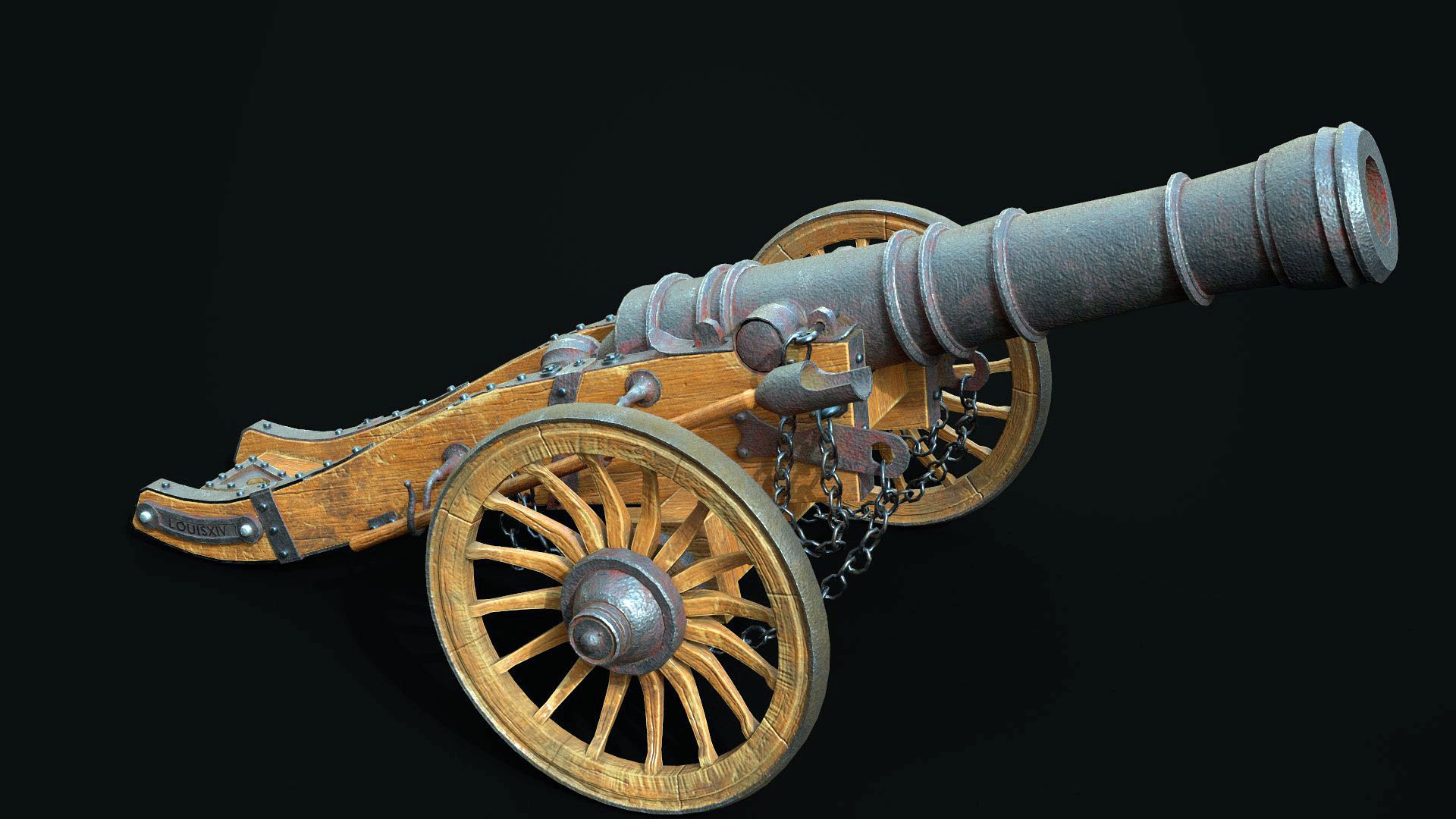 Field Cannon Model - TurboSquid 1766043
