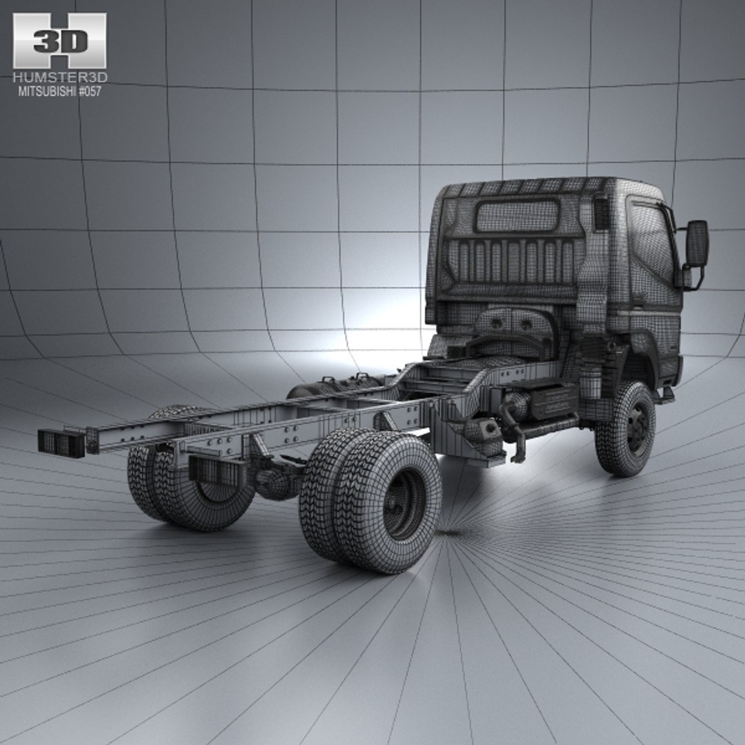 Mitsubishi fuso chassis 3D model - TurboSquid 1235000