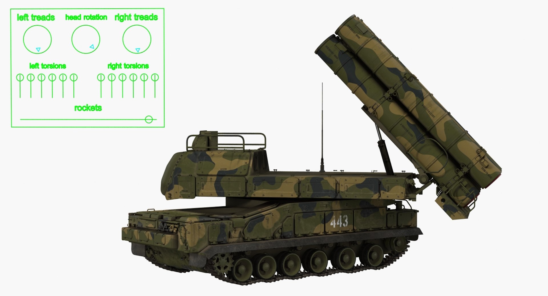 Buk m3 surface air missile 3D model - TurboSquid 1300254