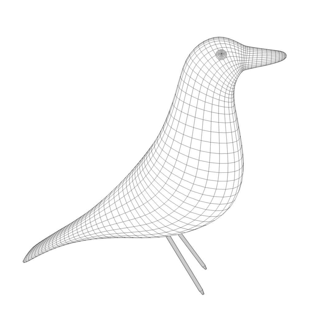 3d Model Set Eames House Bird