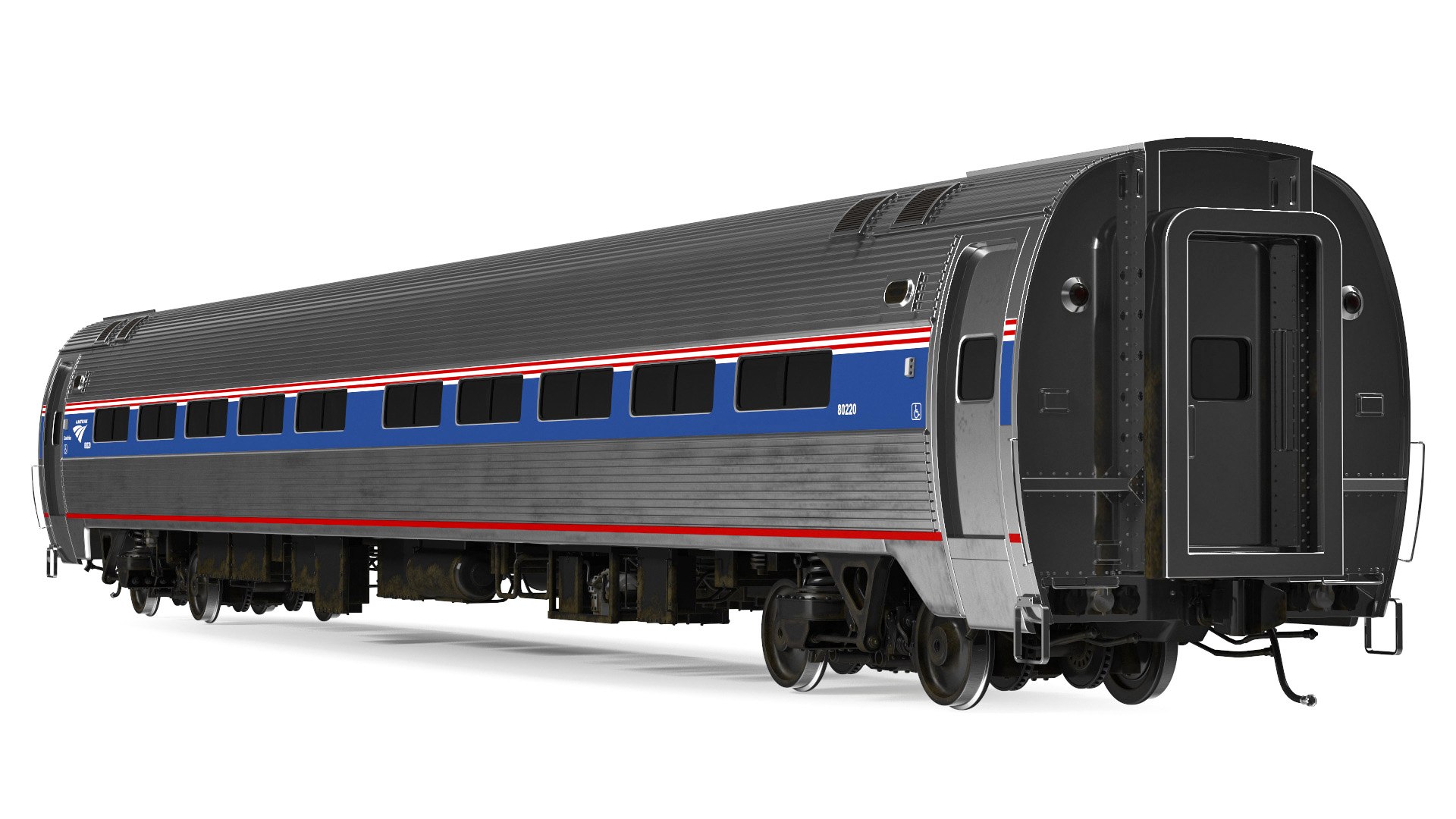 Railway Passenger Train Car Amtrak 3D Model - TurboSquid 2155406