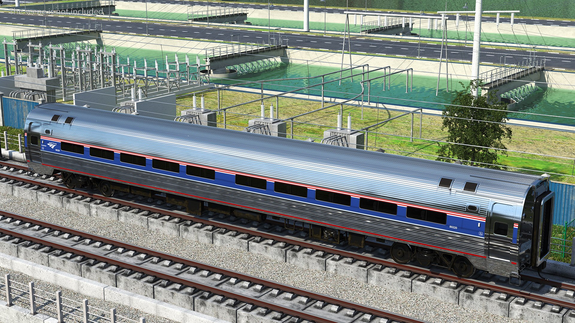 Railway Passenger Train Car Amtrak 3D Model - TurboSquid 2155406