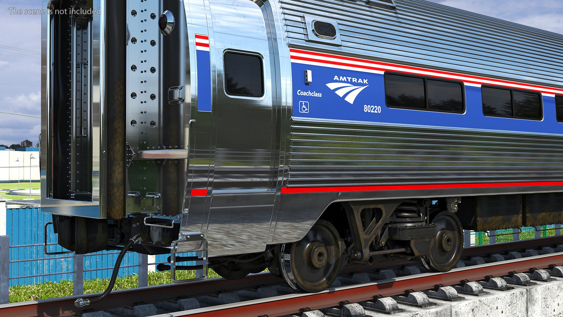 Railway Passenger Train Car Amtrak 3D Model - TurboSquid 2155406