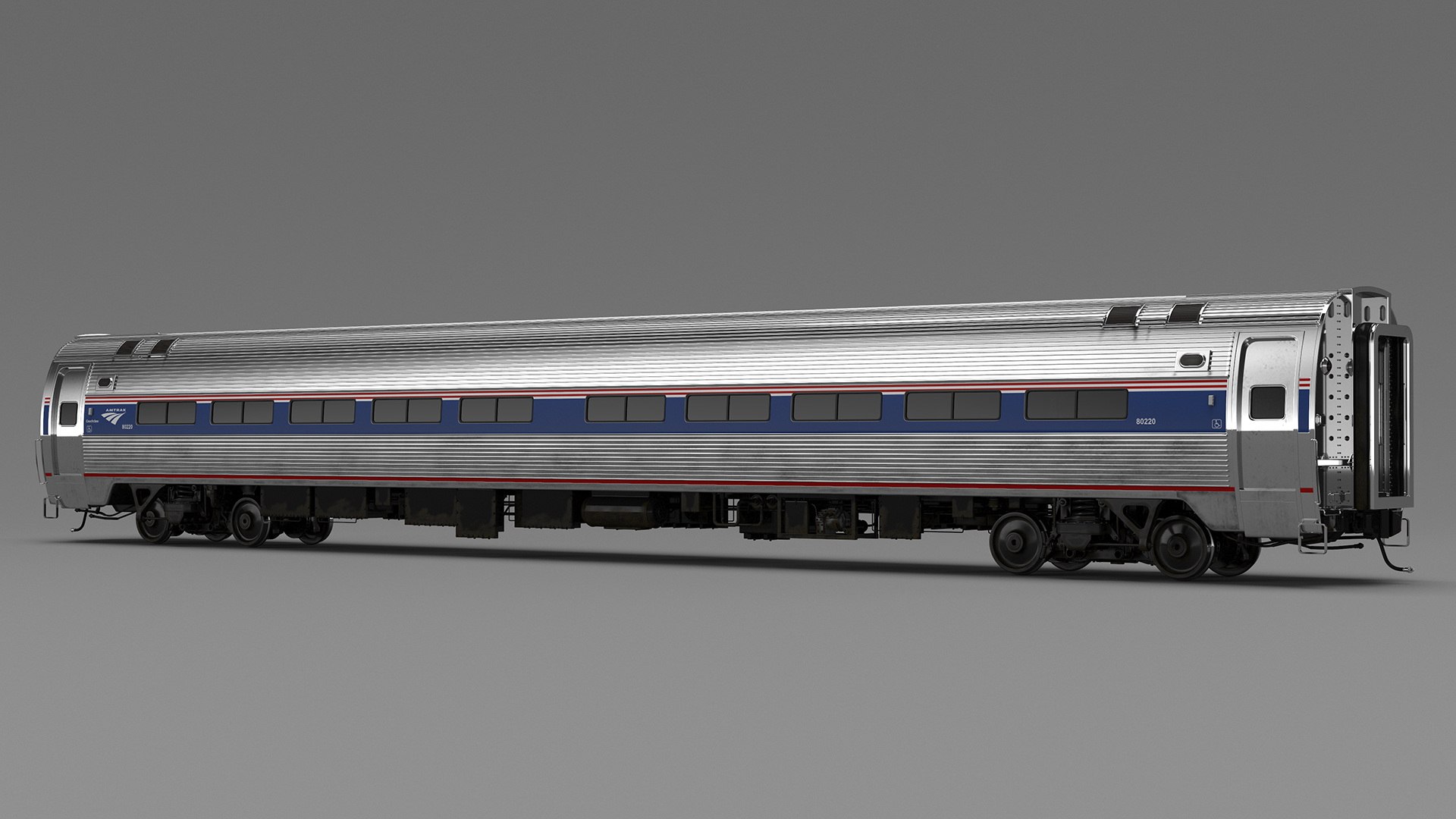Railway Passenger Train Car Amtrak 3D Model - TurboSquid 2155406