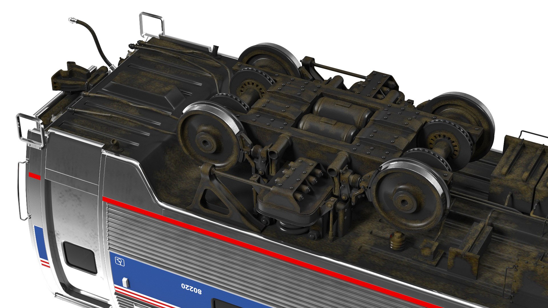 Railway Passenger Train Car Amtrak 3D model - TurboSquid 2155406