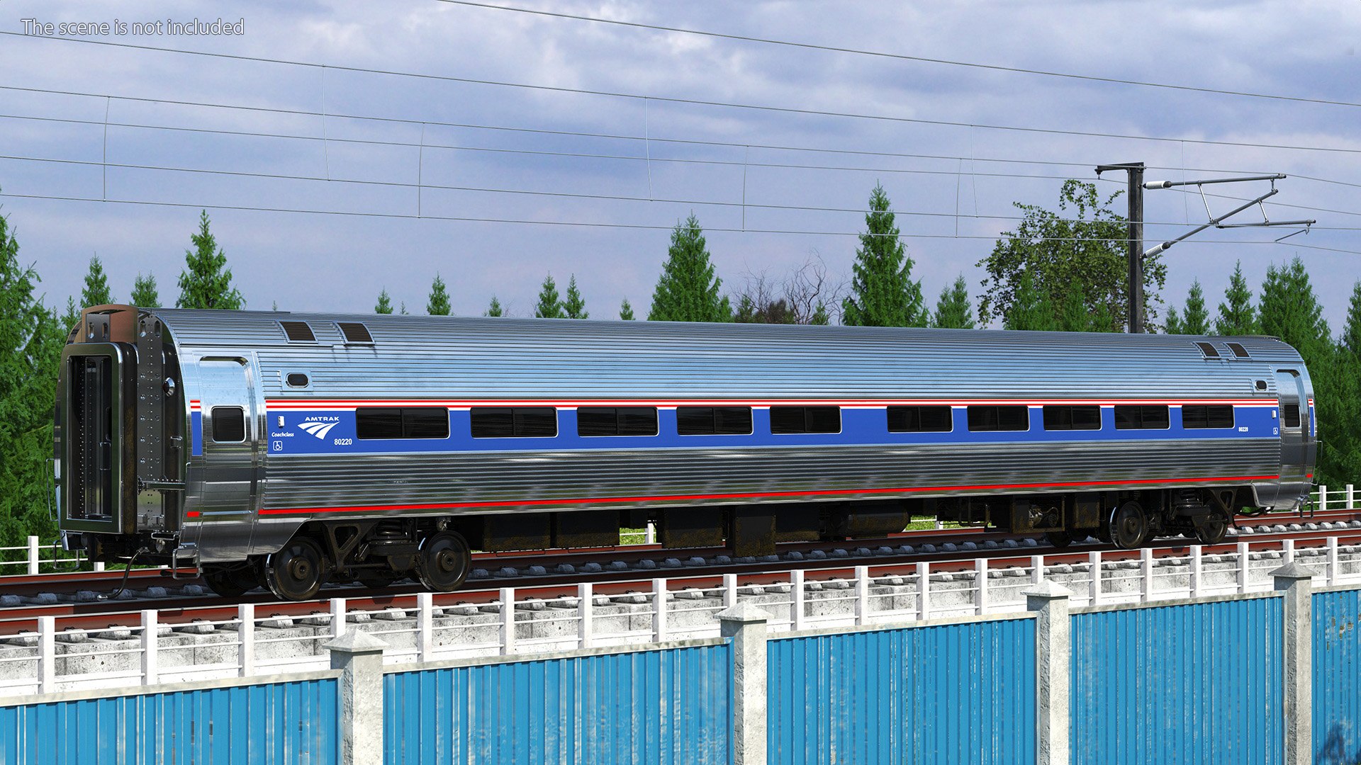 Railway Passenger Train Car Amtrak 3D Model - TurboSquid 2155406