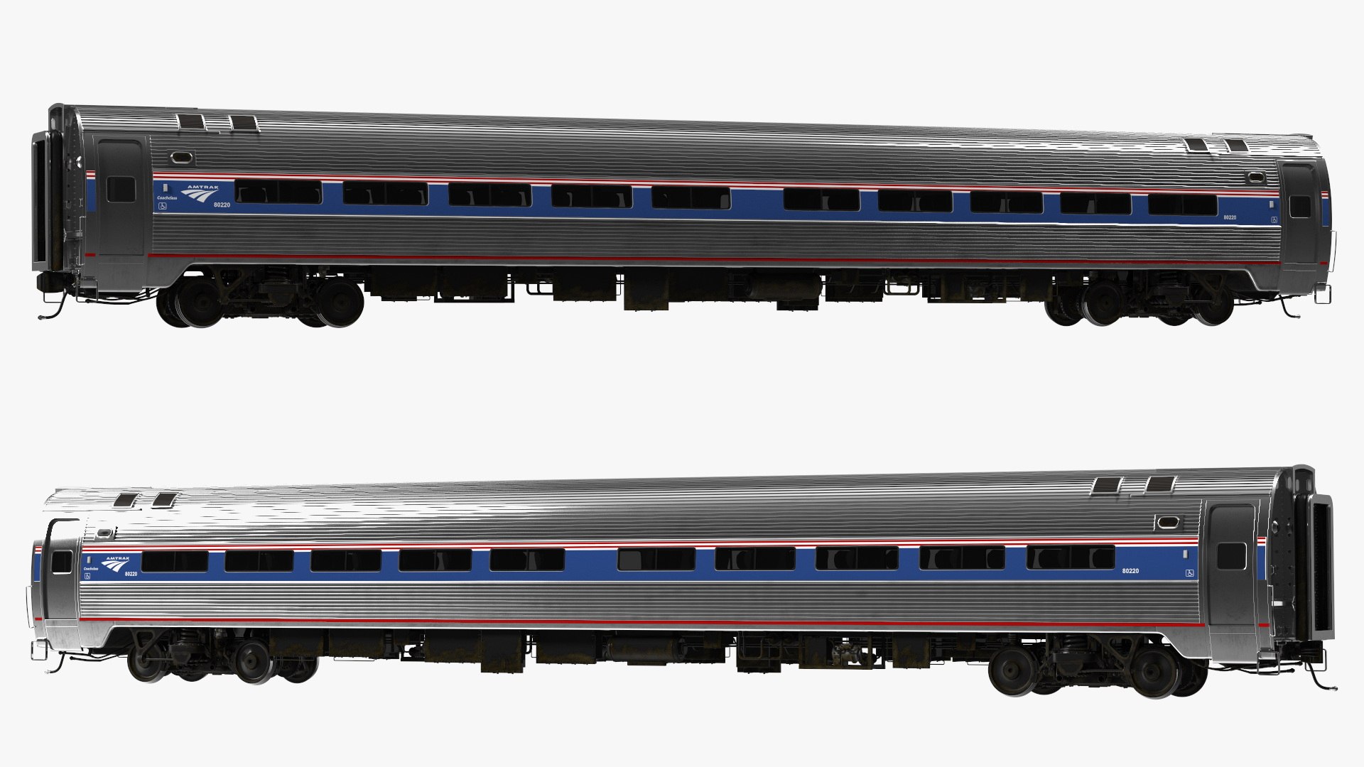 Railway Passenger Train Car Amtrak 3D Model - TurboSquid 2155406