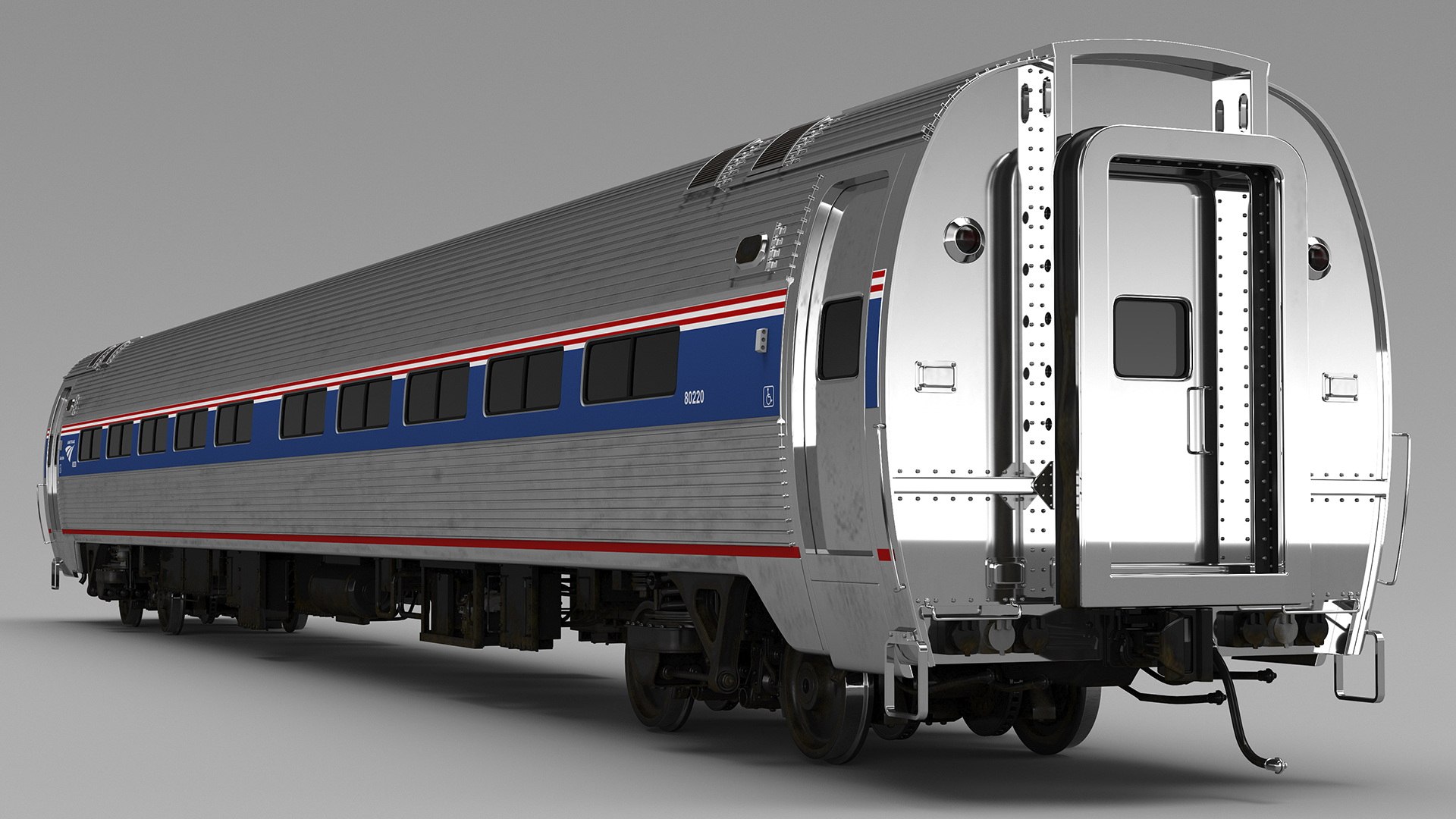 Railway Passenger Train Car Amtrak 3D Model - TurboSquid 2155406