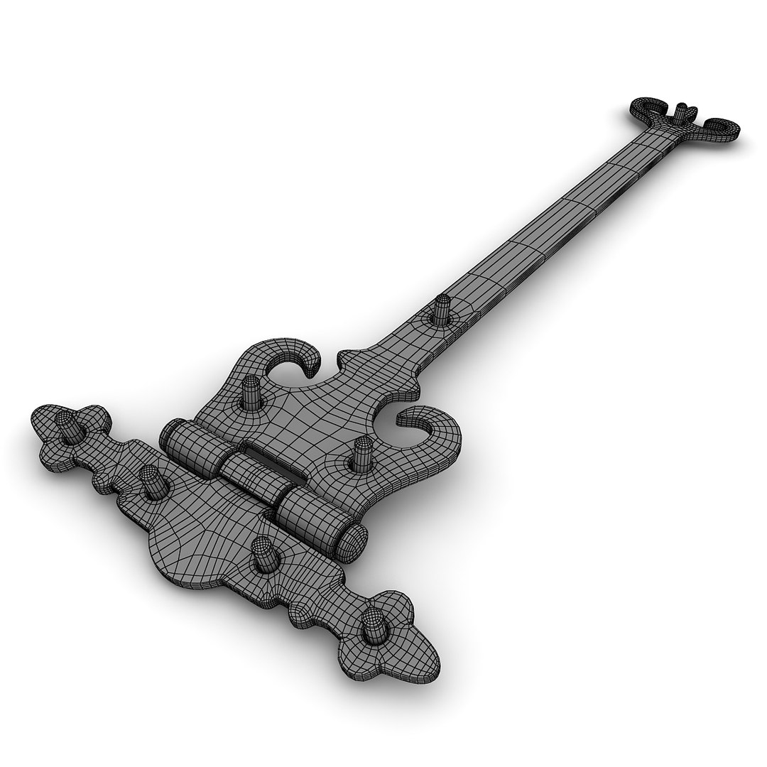 Retro Door Gate Hinge 3d 3ds