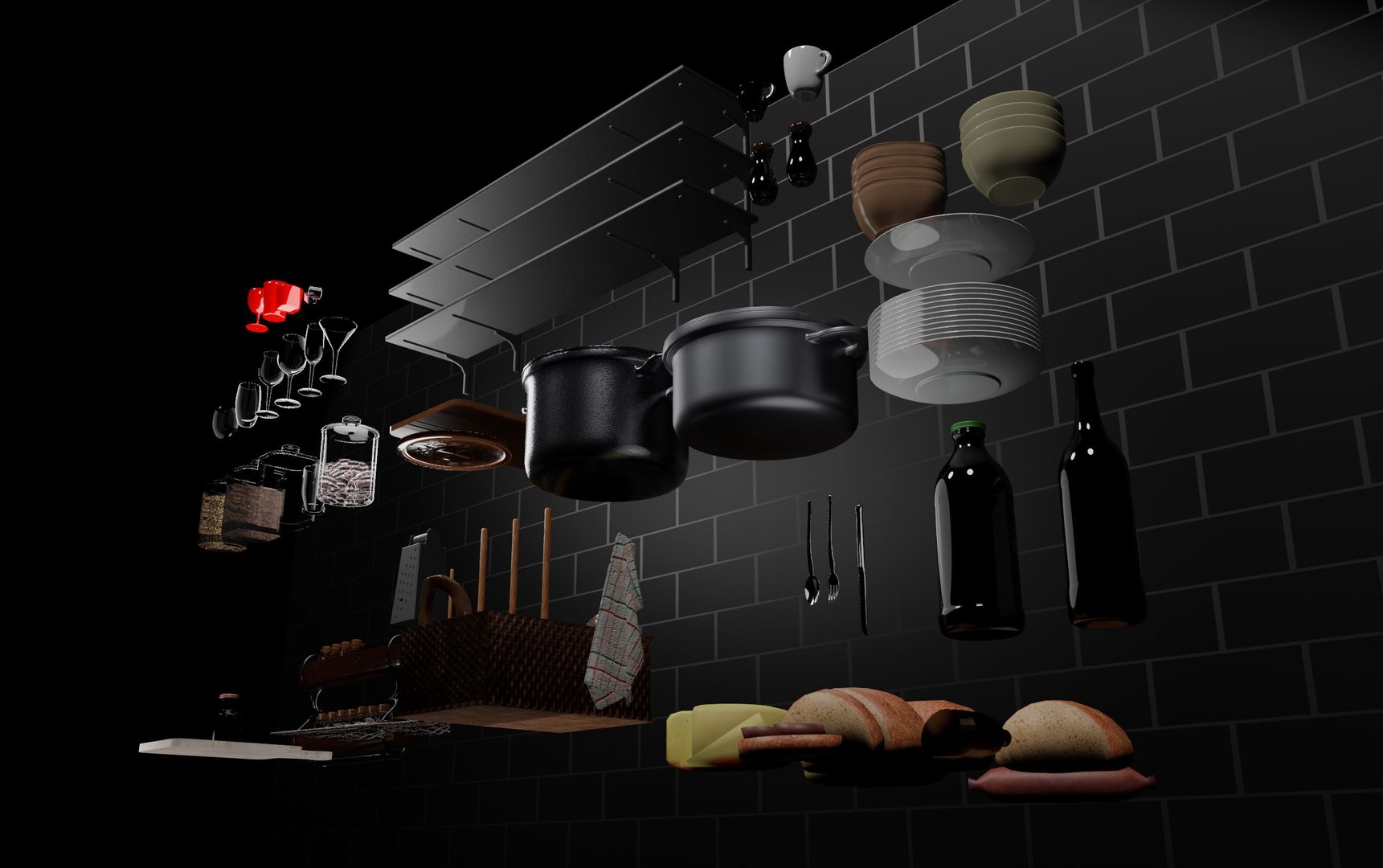 3D Kitchen Asset Pack - TurboSquid 1878607