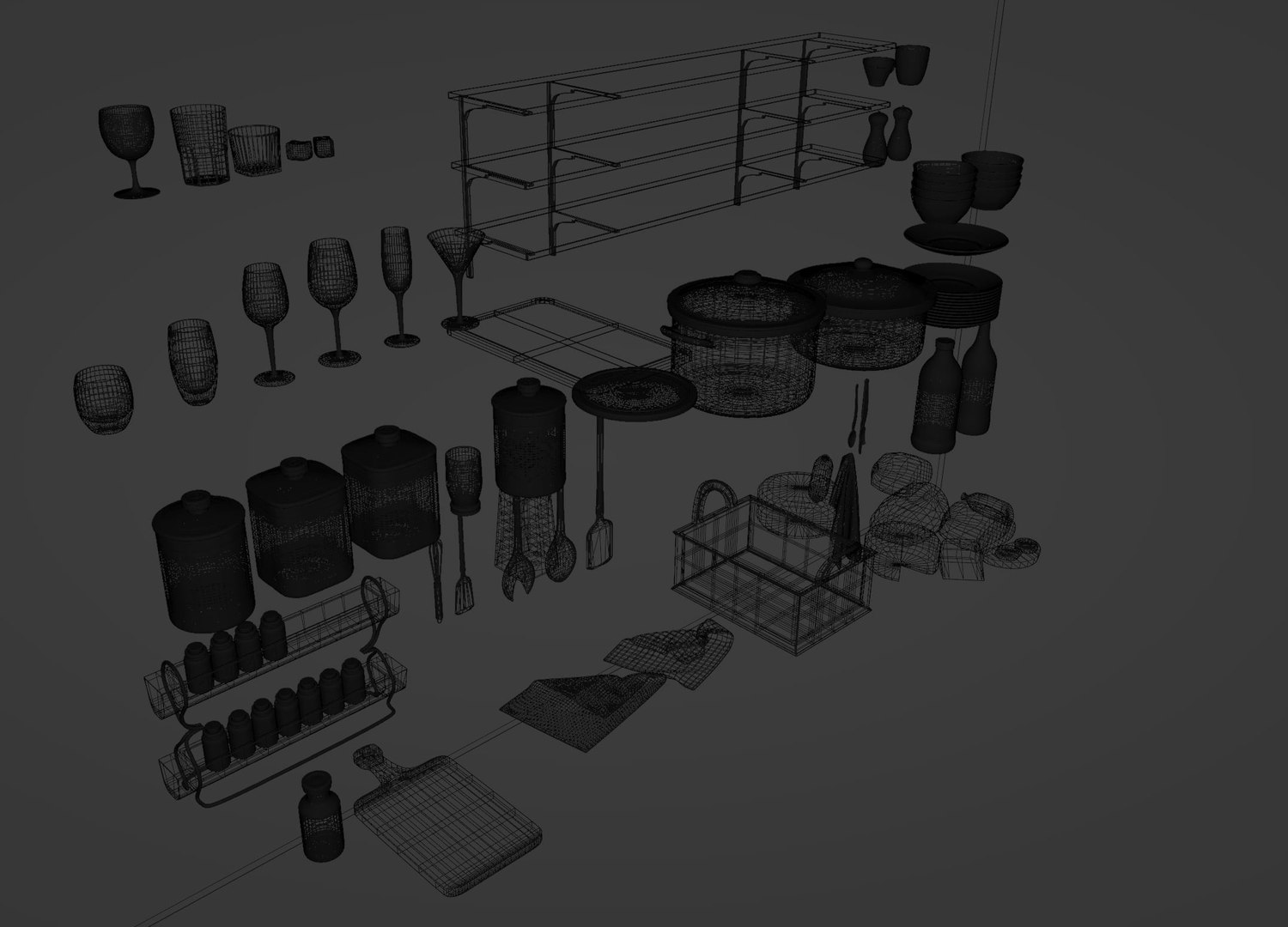 3D Kitchen Asset Pack - TurboSquid 1878607