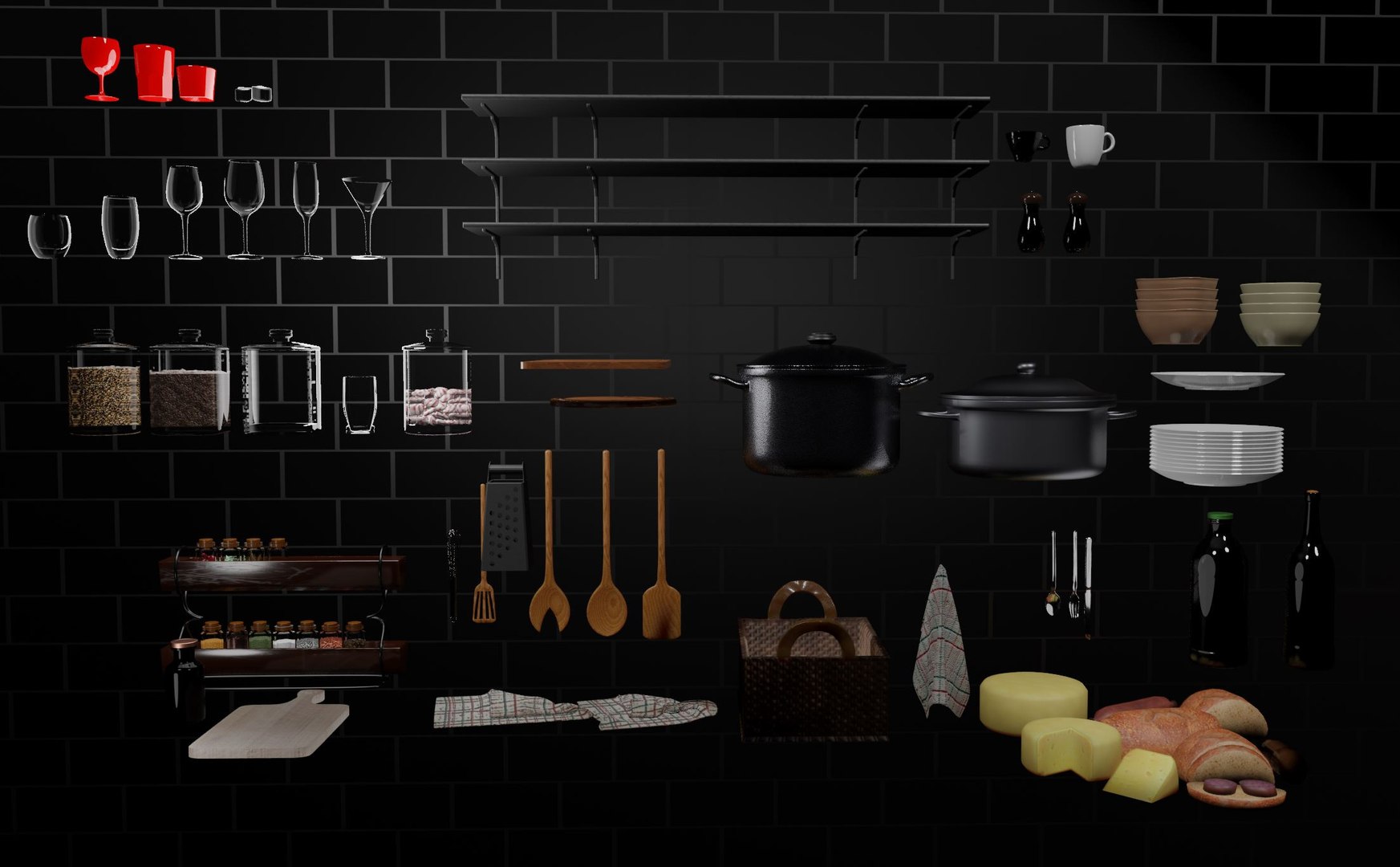 3D Kitchen Asset Pack - TurboSquid 1878607