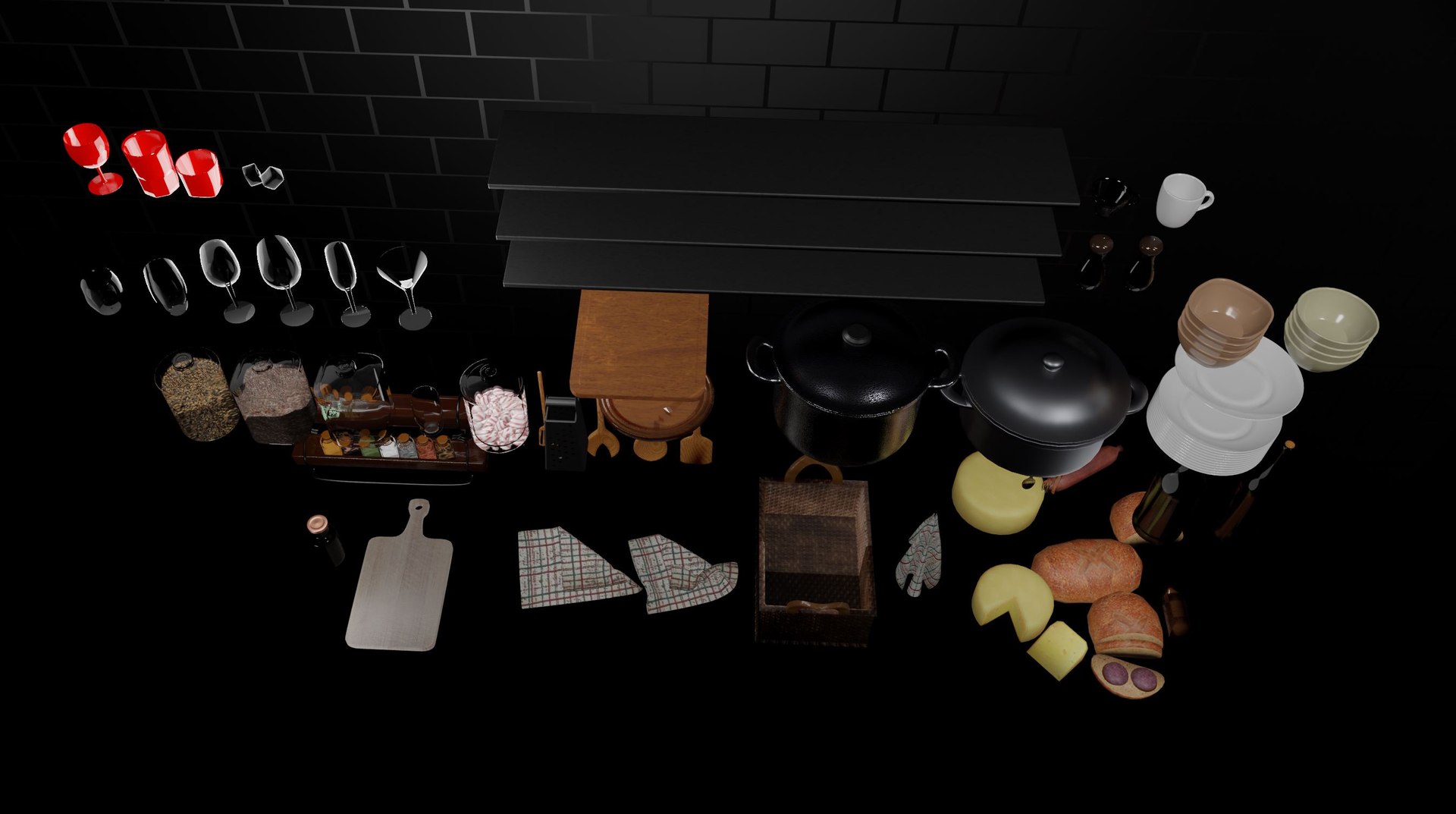 3D Kitchen Asset Pack - TurboSquid 1878607