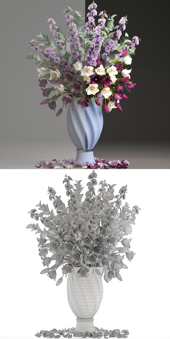 3D Bouquet Spring Flowers Tulips - TurboSquid 1285339