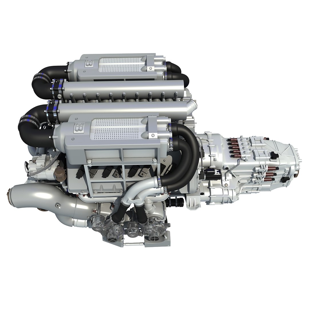 3d Bugatti Veyron W16 Engine Model