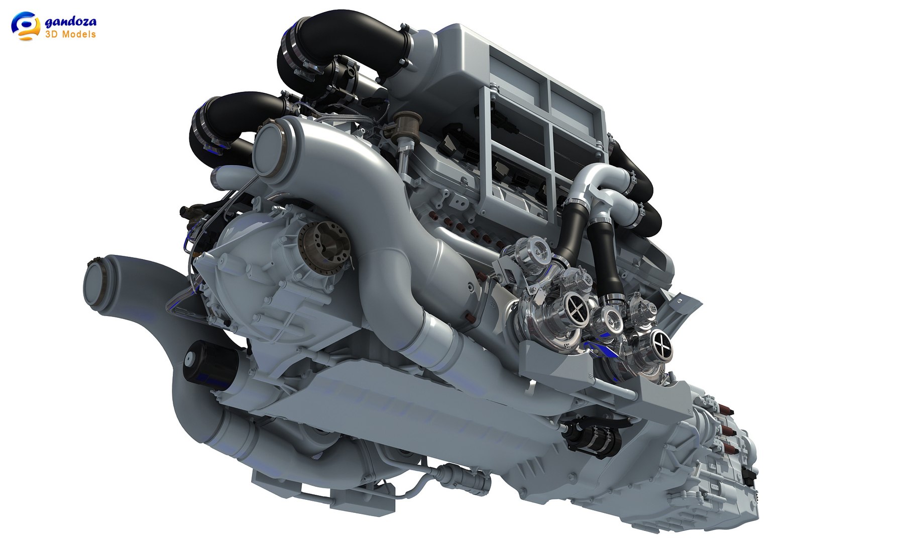 3d Bugatti Veyron W16 Engine Model