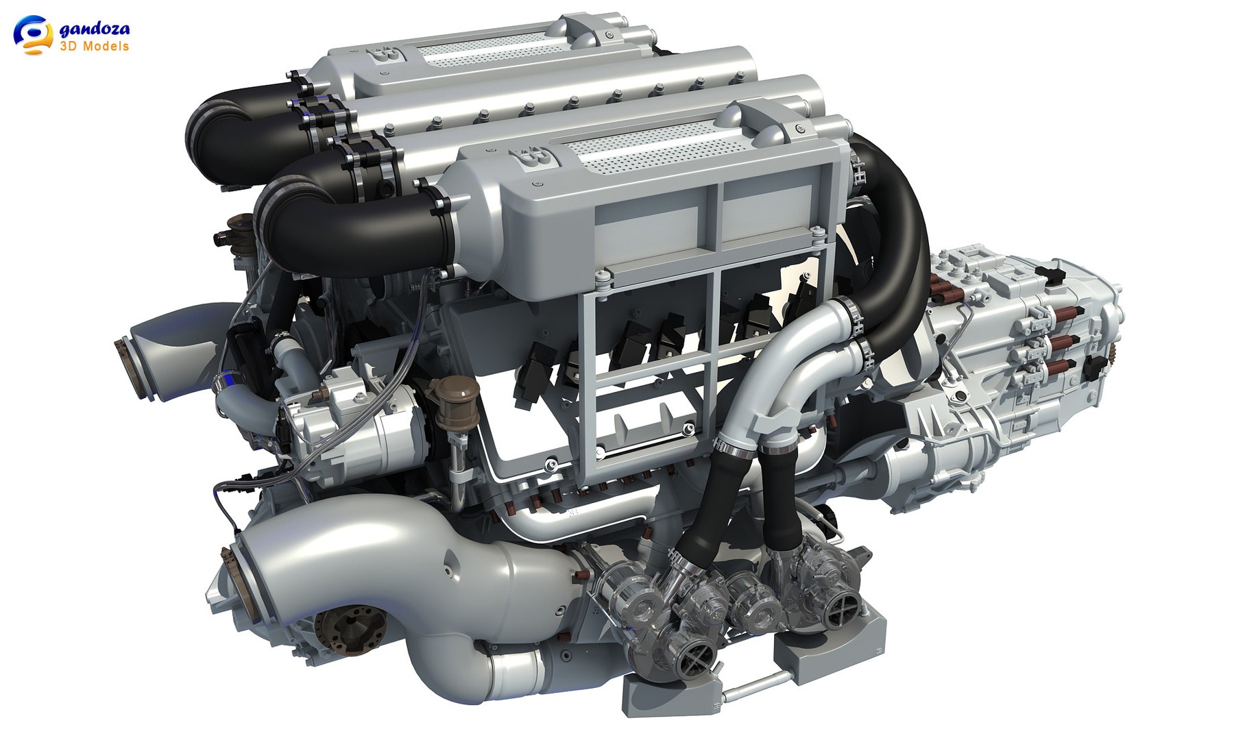 3d Bugatti Veyron W16 Engine Model