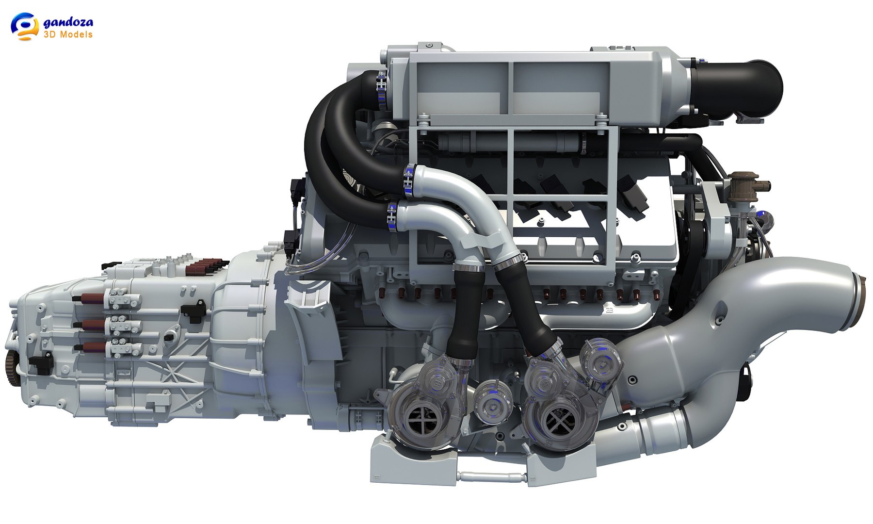 3d Bugatti Veyron W16 Engine Model