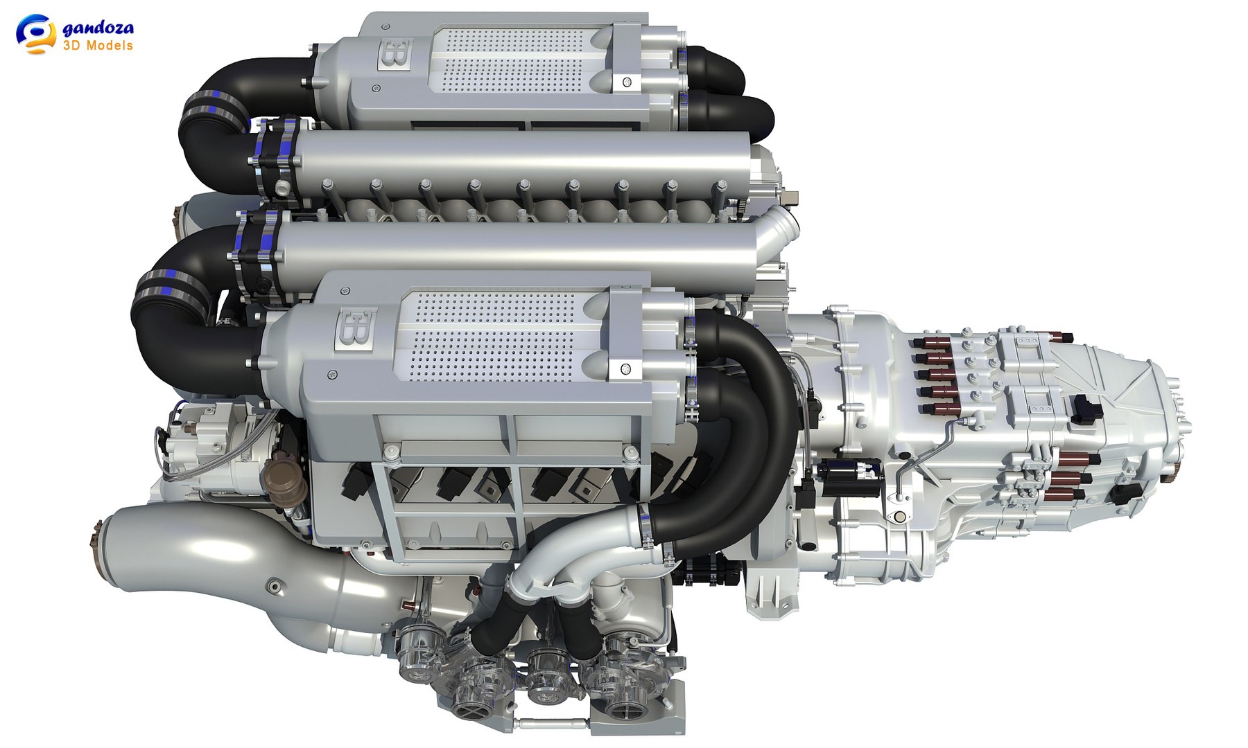 3d Bugatti Veyron W16 Engine Model