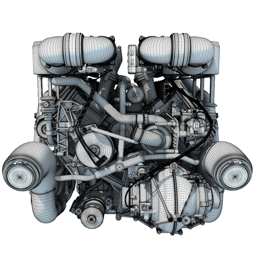 3d Bugatti Veyron W16 Engine Model