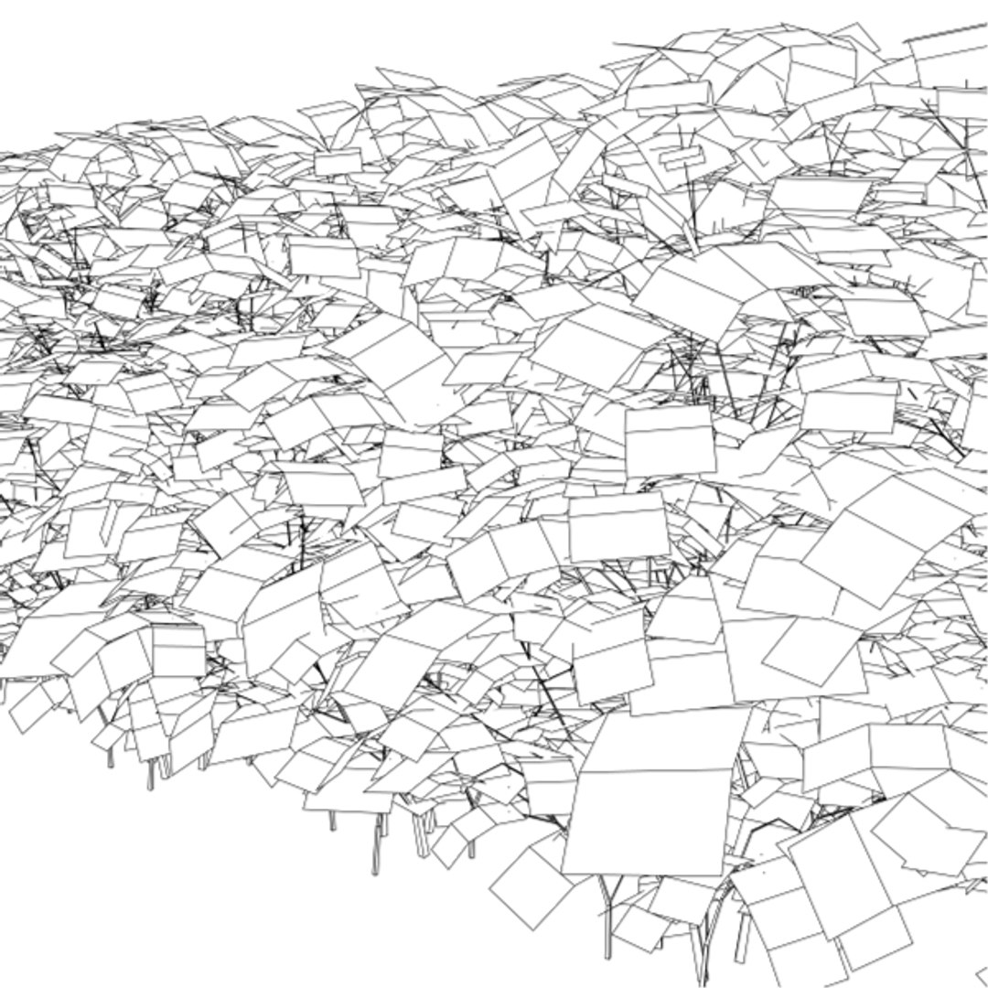 3d crowded copper beech hedge