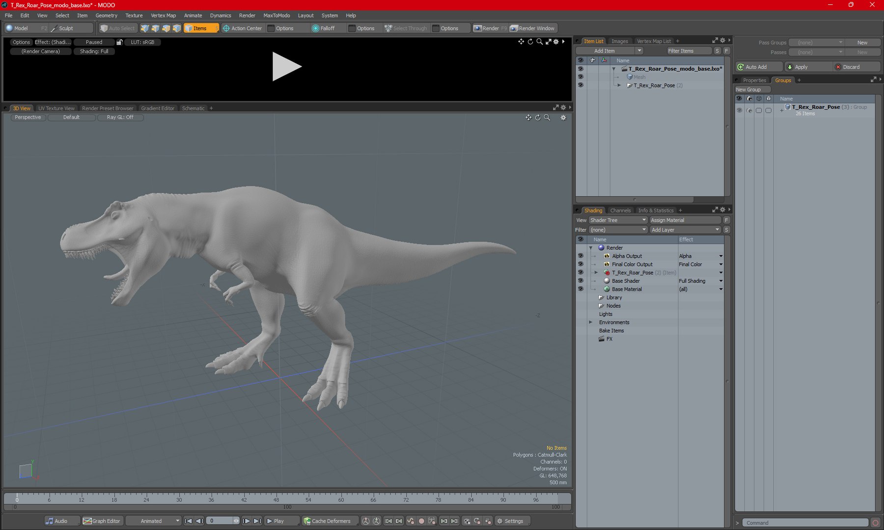 T Rex Roar Pose 3D Model - TurboSquid 2099257