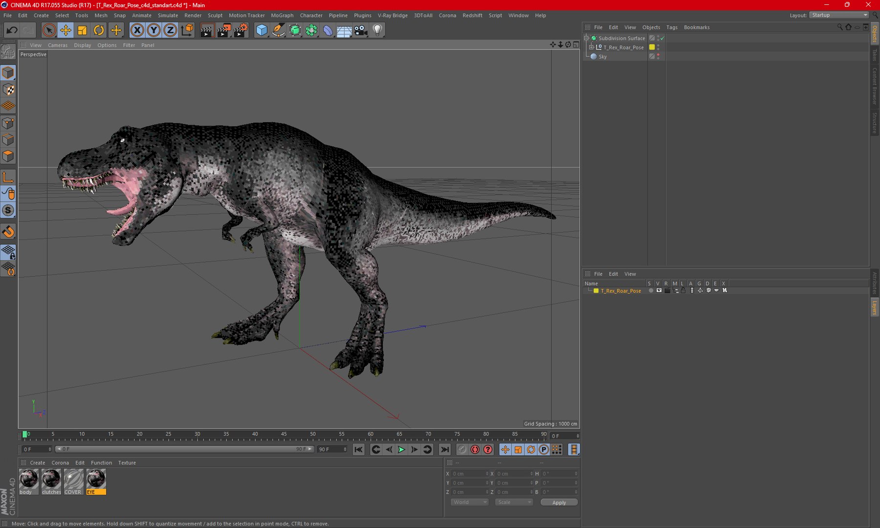 T Rex Roar Pose 3D Model - TurboSquid 2099257