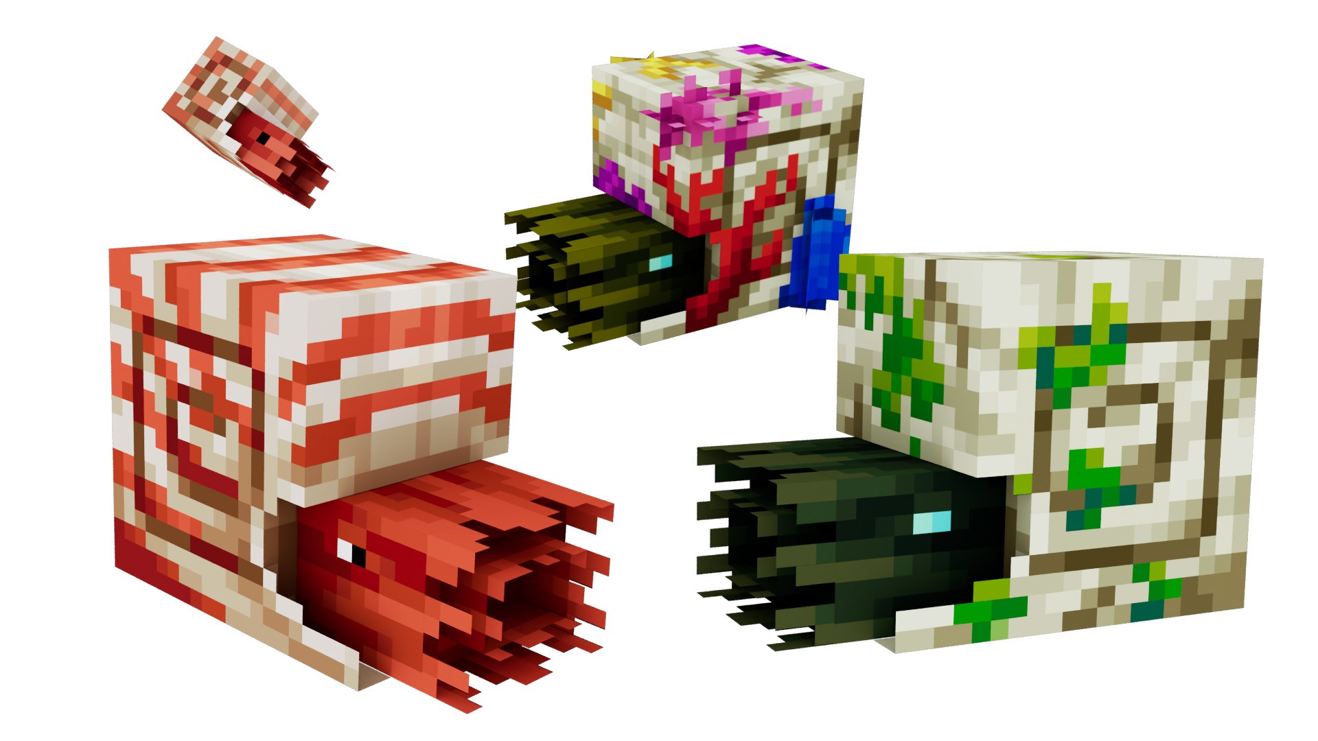 NAUTILUS FAMILY Collection Pack MODELS Minecraft 3D Model - TurboSquid ...