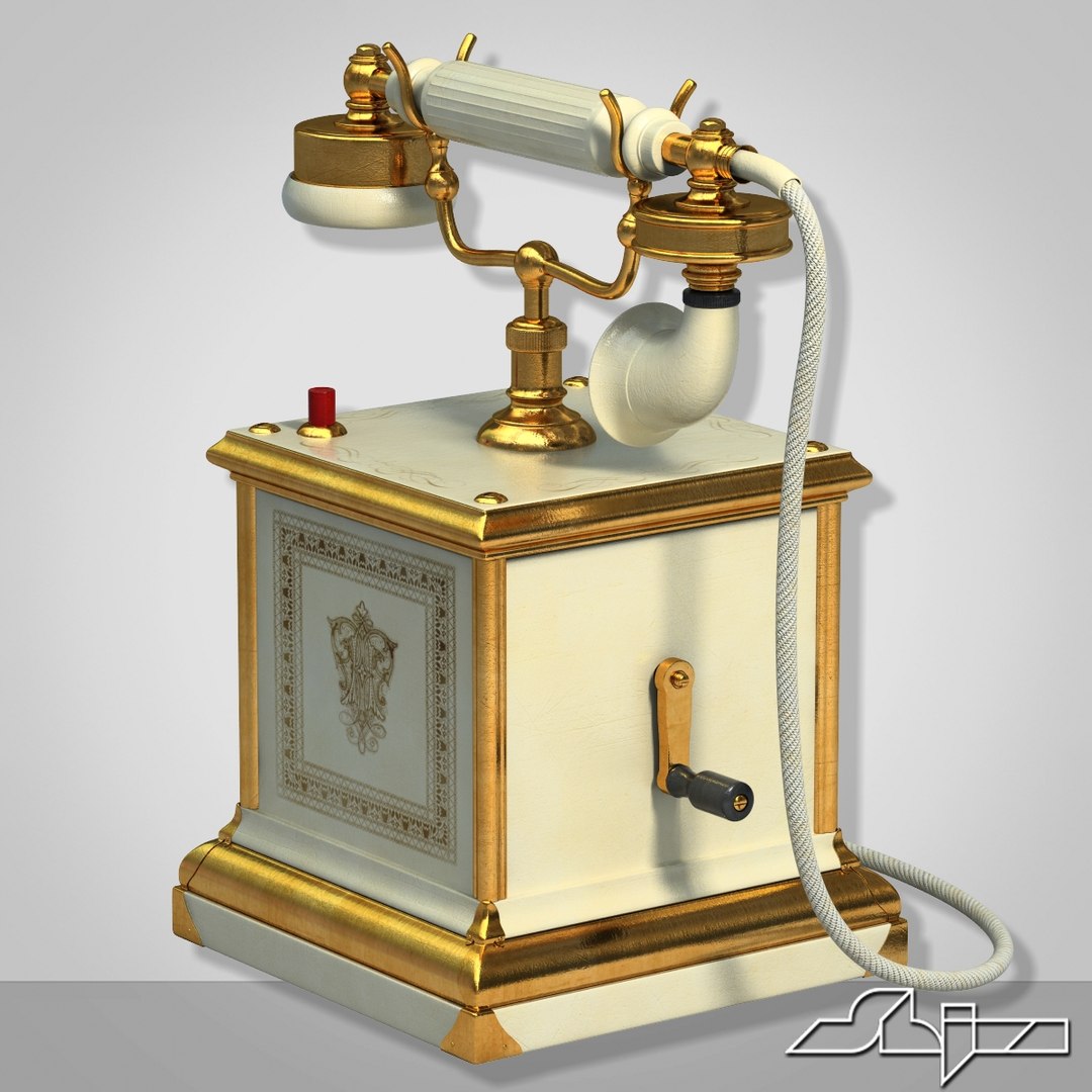 Retro Telephone 3d Model