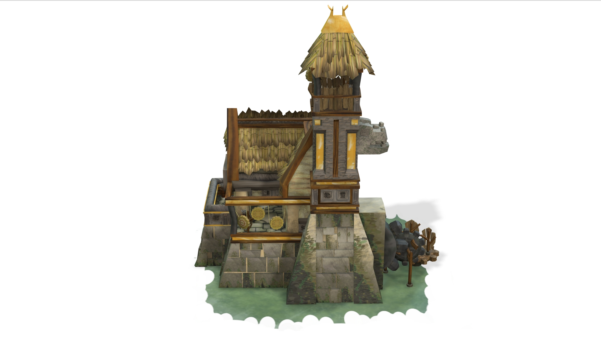 3D CASTLE Archery TOWER WAR MEDIEVAL MIDDLE AGES PEASANT KING ...