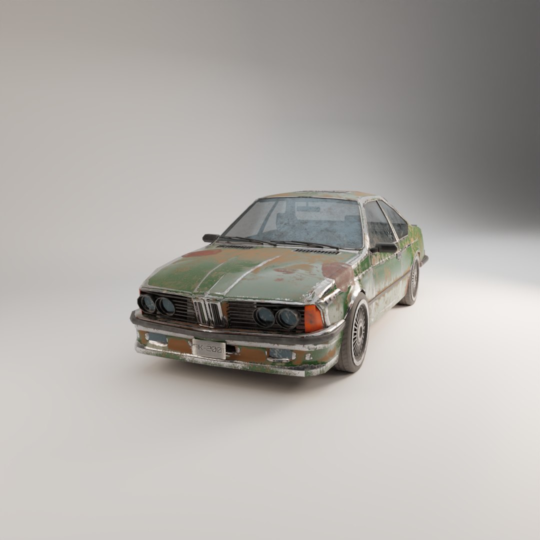 3D old rusty car model - TurboSquid 2152442
