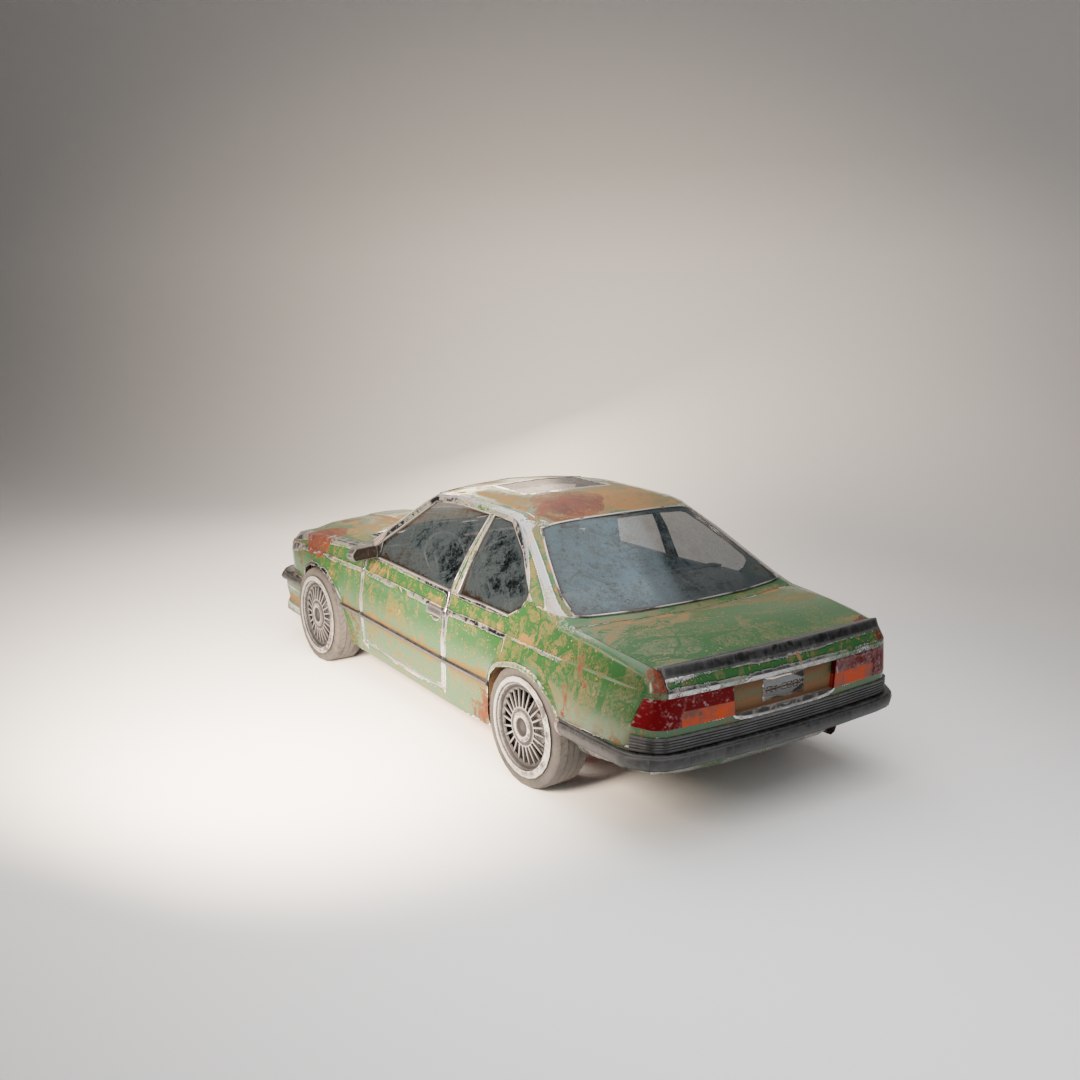 3D old rusty car model - TurboSquid 2152442