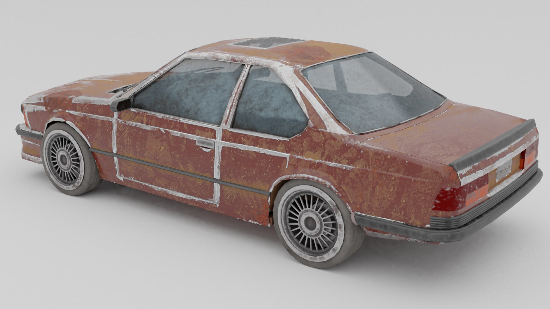 3D old rusty car model - TurboSquid 2152442