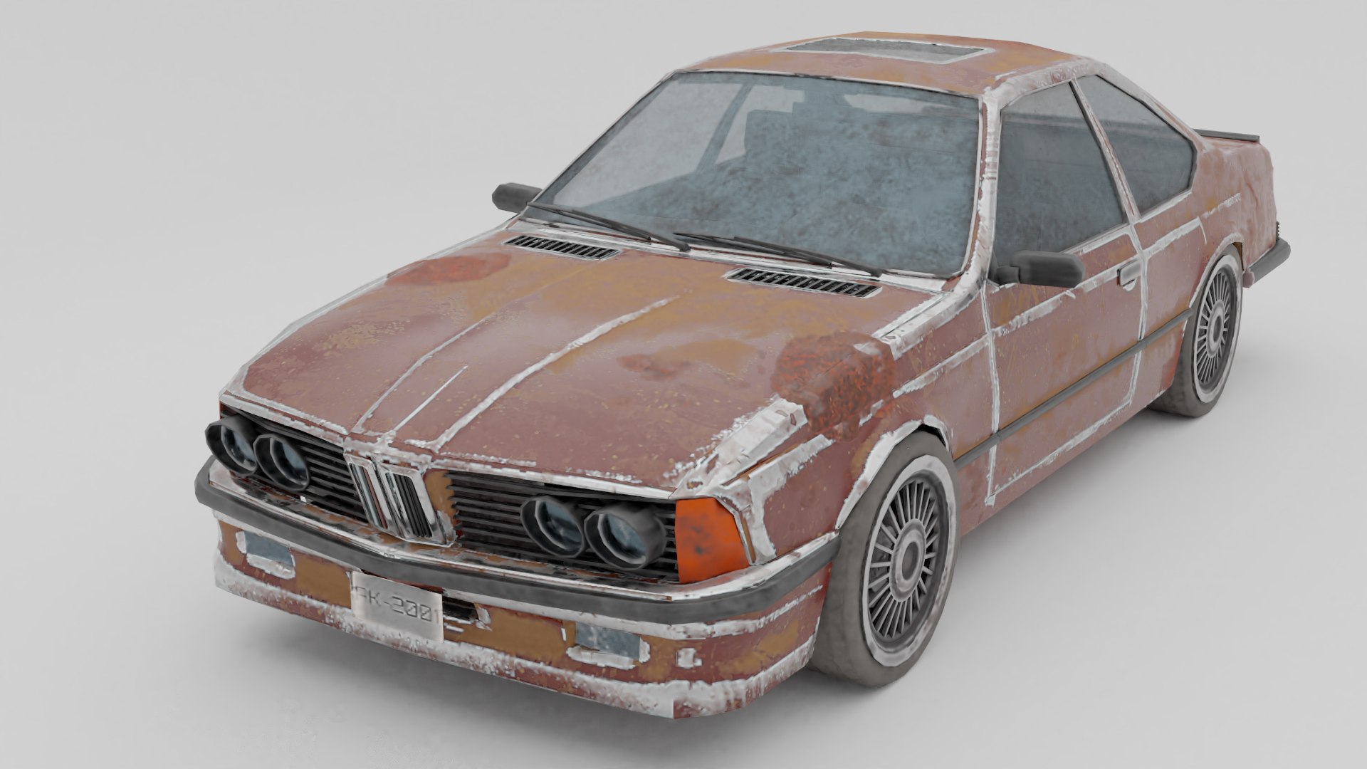 3D old rusty car model - TurboSquid 2152442