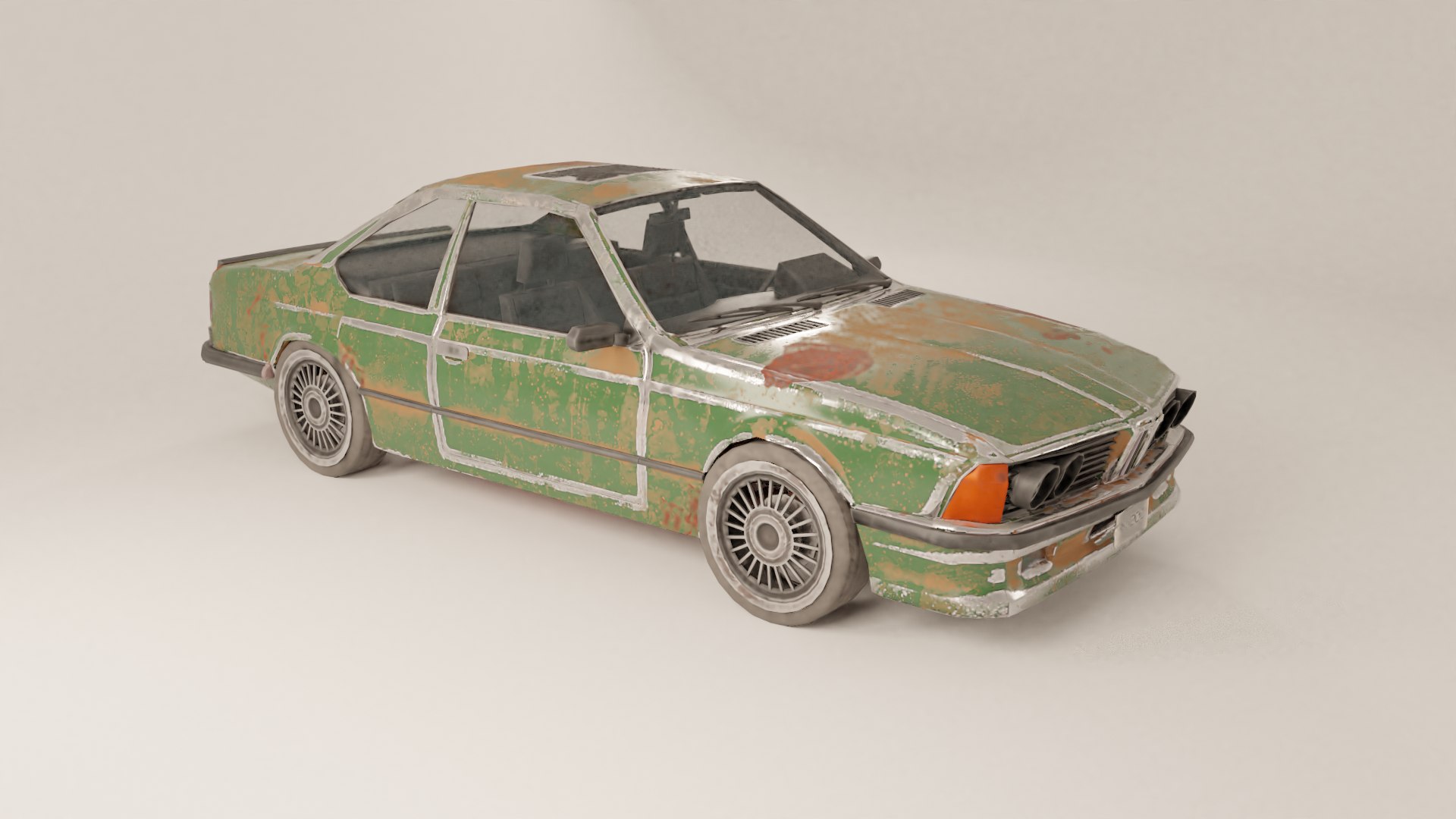3D old rusty car model - TurboSquid 2152442