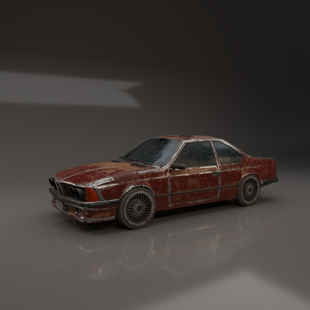 3D old rusty car model - TurboSquid 2152442