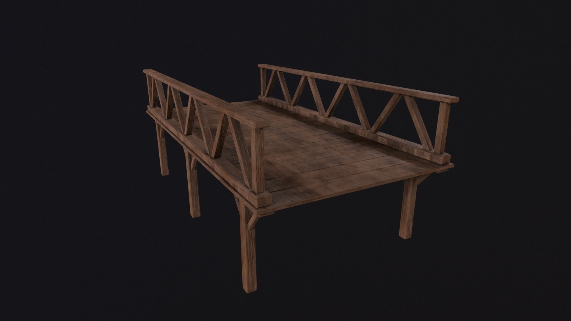 3D Medieval Wooden Bridge Model - TurboSquid 2162007