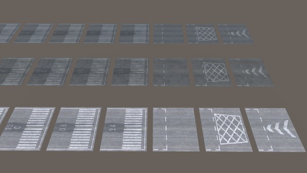 공항 활주로 텍스처 - 모듈형 3D 모델 - TurboSquid 1979402
